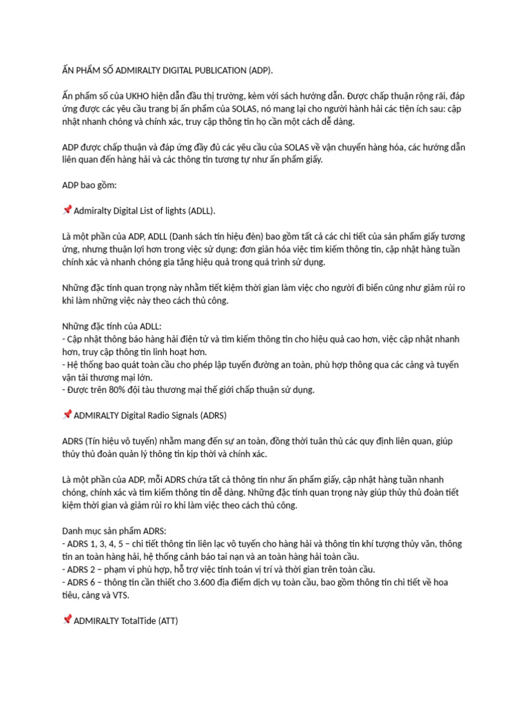 Admiralty Digital Publication (Adp) . | PDF