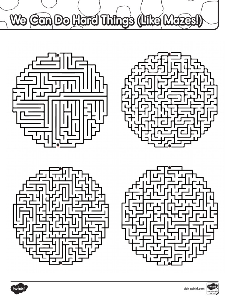 BW Dot Day Circle Maze Challenge | PDF