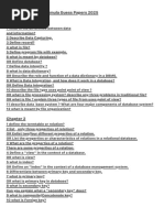 2nd Year Computer Important Questions 2025 | PDF | Control Flow | Databases