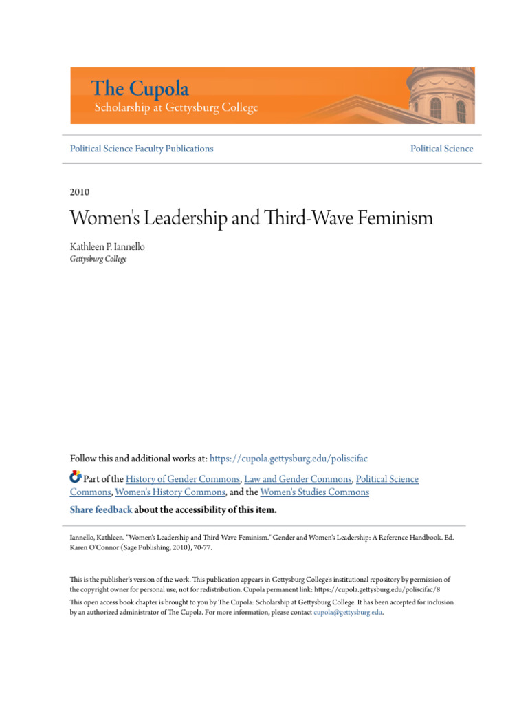 Womens Leadership and Third-Wave Feminism | PDF | Feminism | Gender Studies
