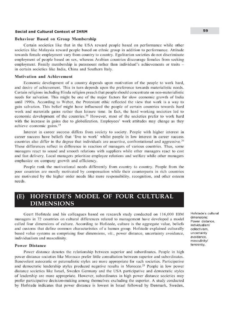 Hofstede 'S Model | PDF