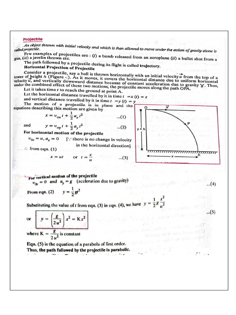 Projectile Motion | PDF
