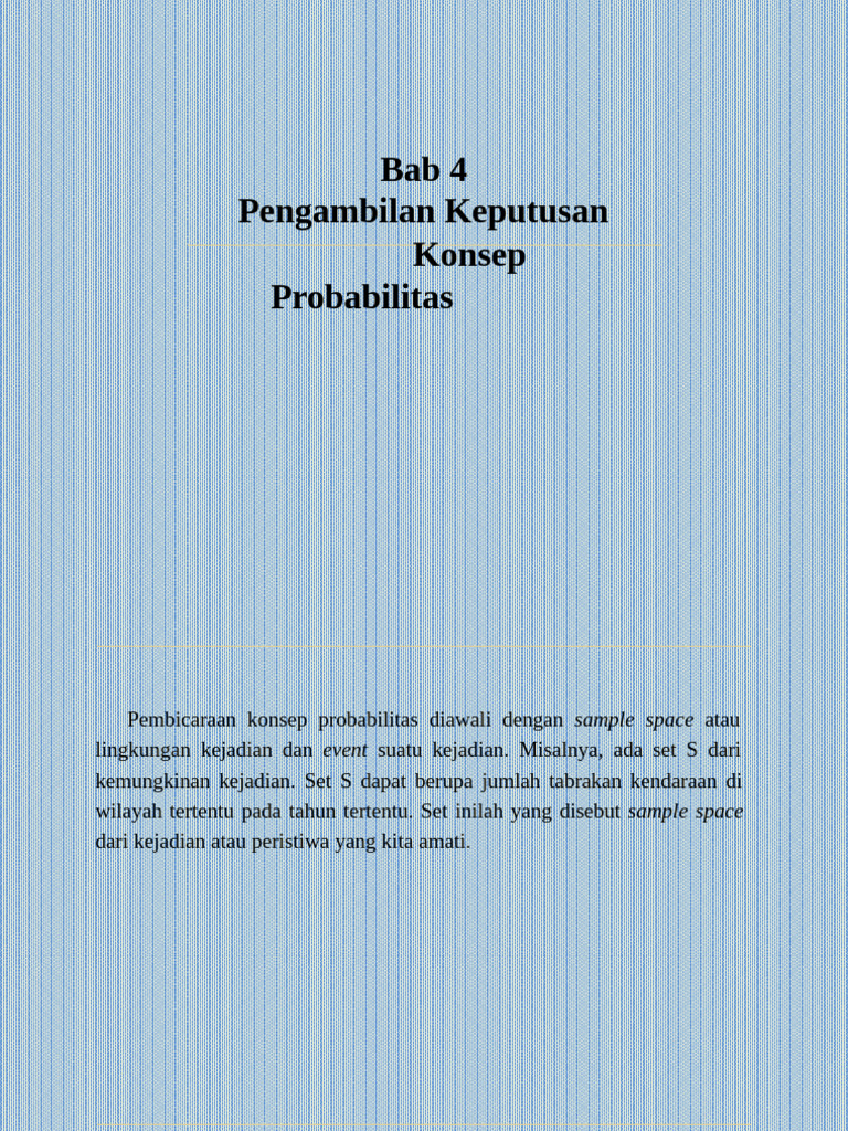 Bab 4 Pengambilan Keputusan Konsep Proba (2) | PDF