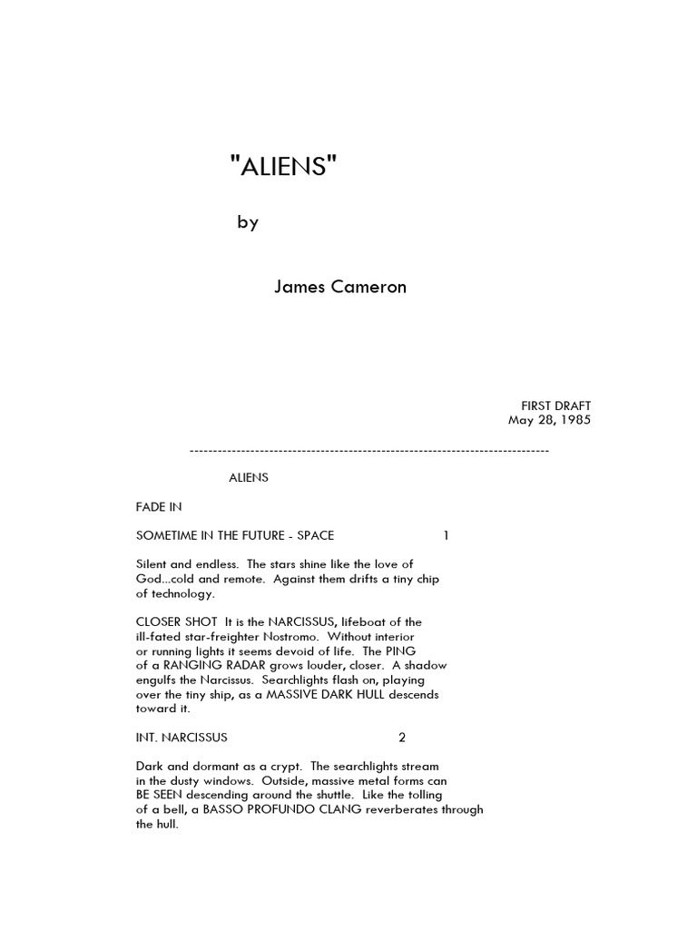ALIENS_JAMESCAMERON_SCREENPLAY | PDF