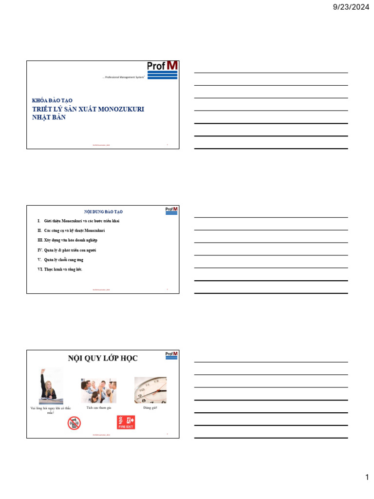 Chuyên đề 1. Giới thiệu về Monozukuri | PDF