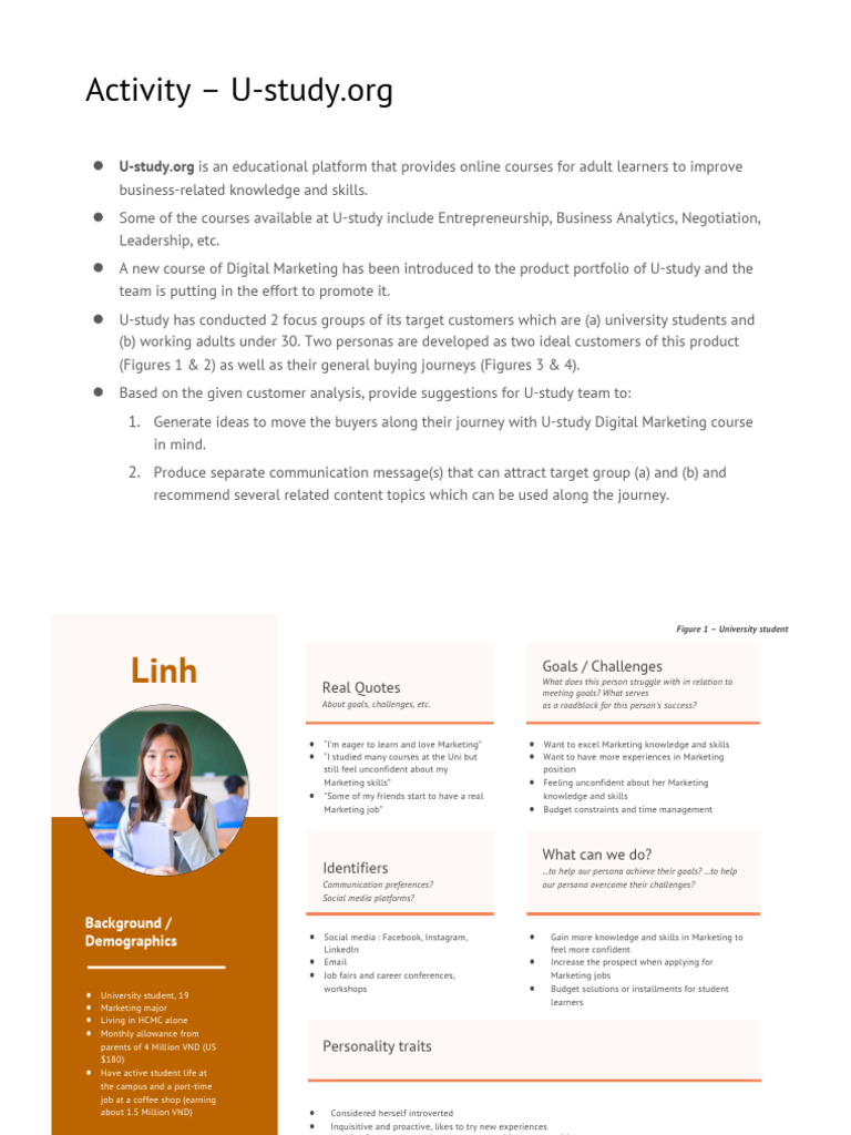 Activity - Customer Persona Journey | PDF | Social Media Marketing ...