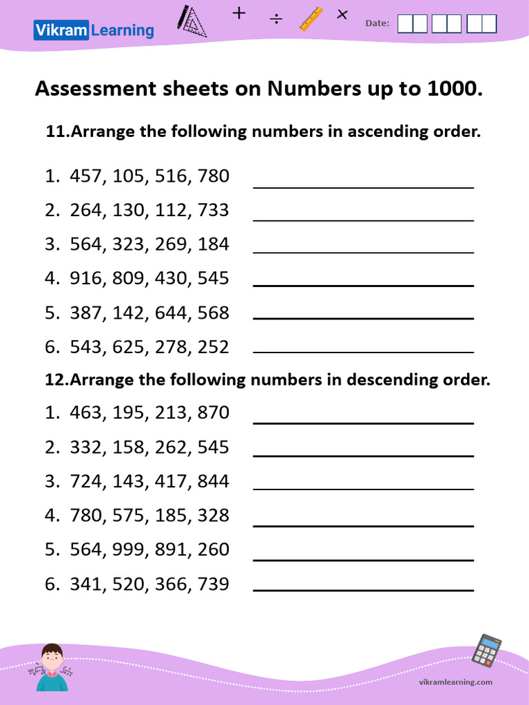 Vikram Learning Printable Worksheets 1733141838643 | PDF