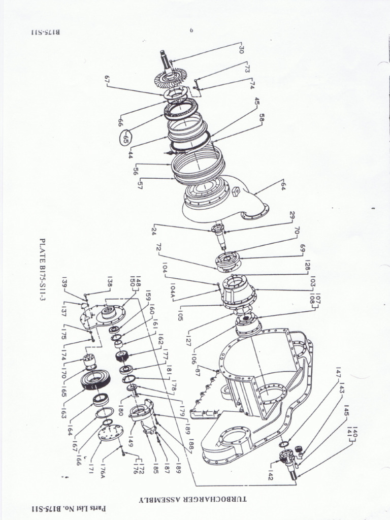 EMD Exploded View turbocharger | PDF