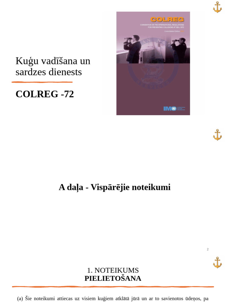 Colreg-72 Noteikumi | PDF