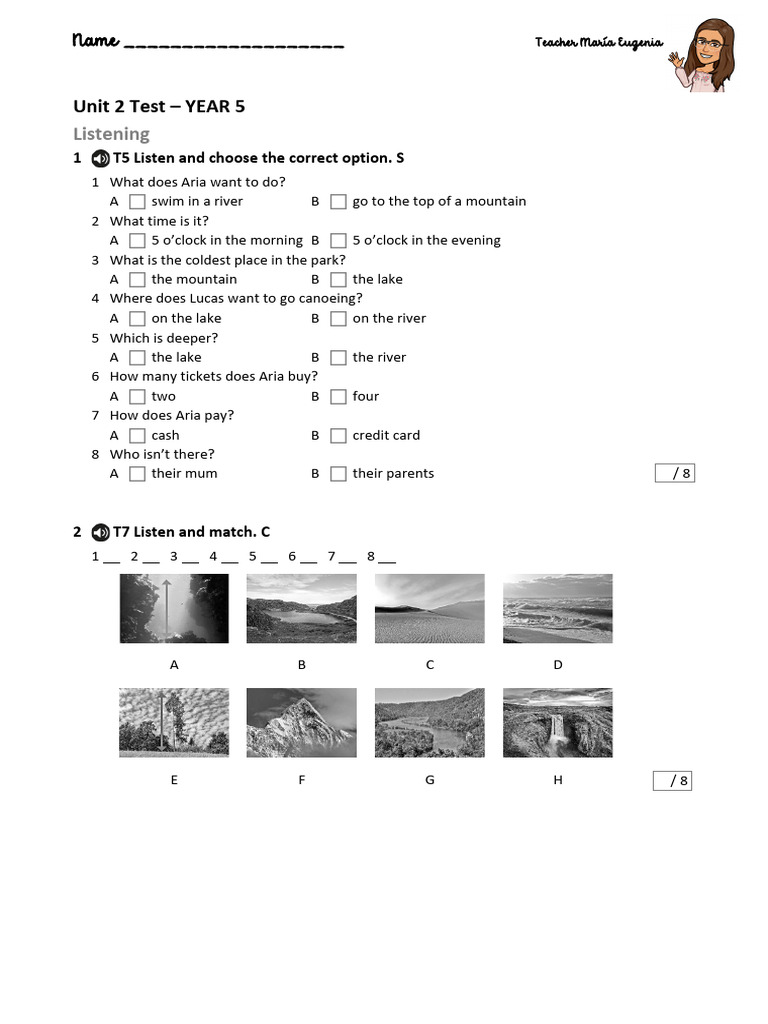 UNIT 2 TEST 5º | PDF | Physical Geography | Earth Sciences