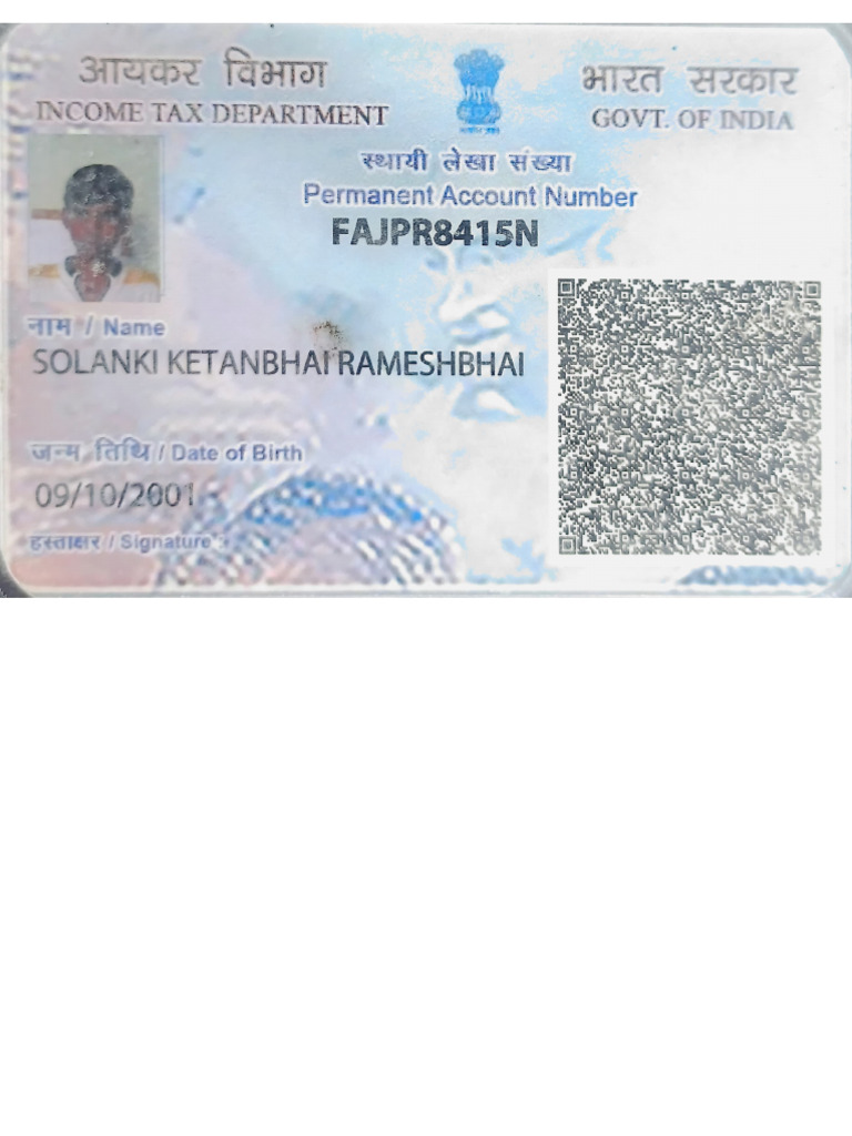 Ketan Solanki Pan Card | PDF