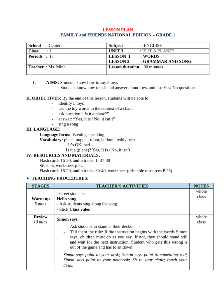 Grade 1 - Unit 3 | PDF | Phonics | Flashcard