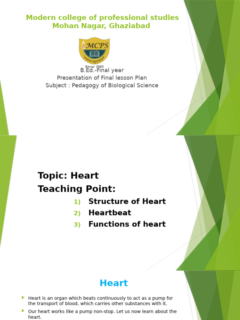 'Heart Ppt Class 7' | PDF | Heart | Ventricle (Heart)