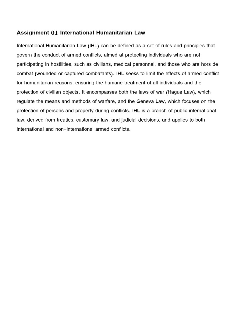 Understanding International Humanitarian Law | PDF