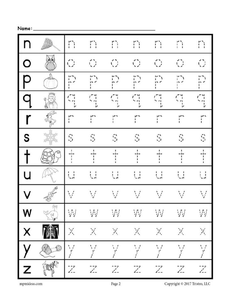 Alphabetworksheet 2 | PDF