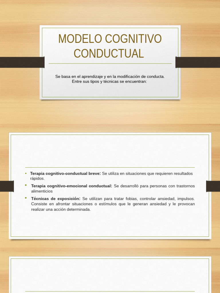 Técnicas de Terapia Cognitivo-Conductual | PDF | Behaviorismo | Estrés (biología)
