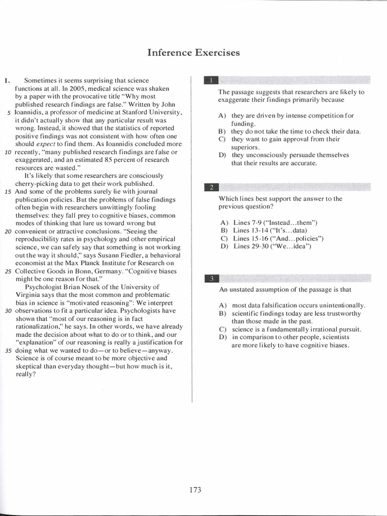 Inference Exercises | PDF