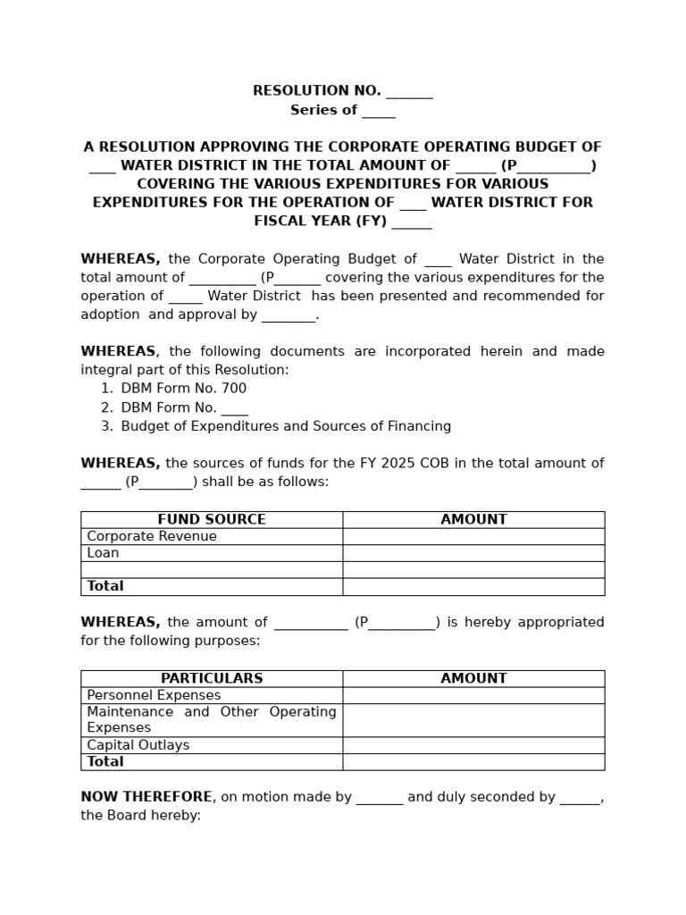 Resolution Sample | PDF