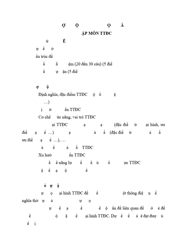 K44. Gợi ý ôn thi HP Nhập môn TTĐC | PDF