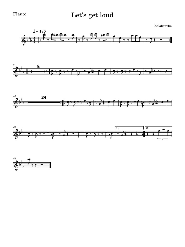 Let's get loud -Flauto | PDF