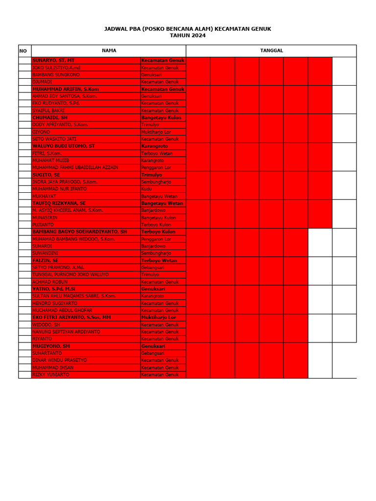 Jadwal Pba Tahun 2024. | PDF