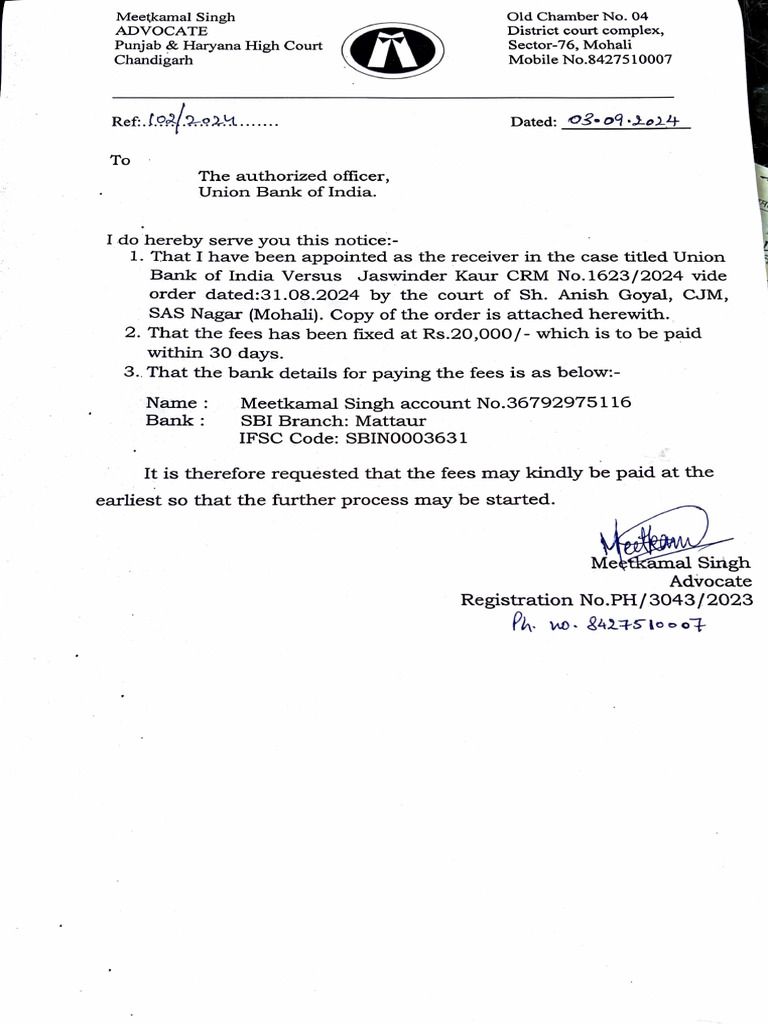 Legal Notice Union Bank | PDF | Security Interest | Mortgage Law
