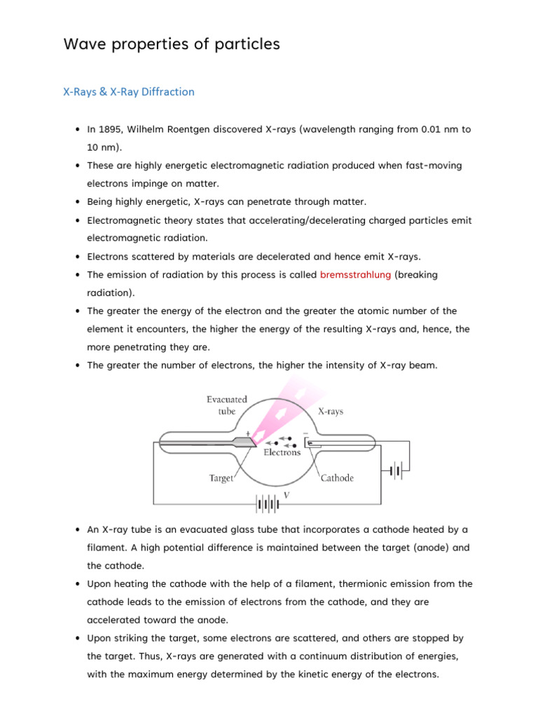 3_Wave properties of particles | PDF | Electron | X Ray
