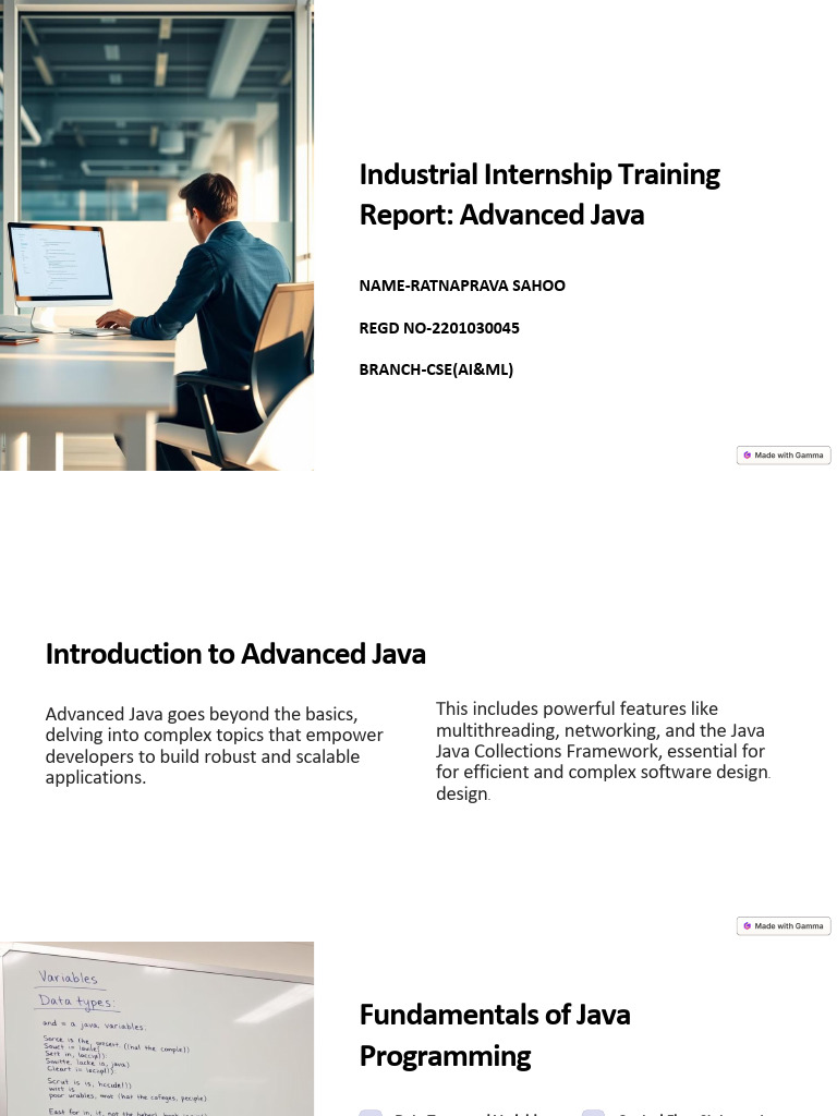 Industrial-Internship-Training-ppt-Advanced-Java | PDF | Thread (Computing) | Java (Programming ...