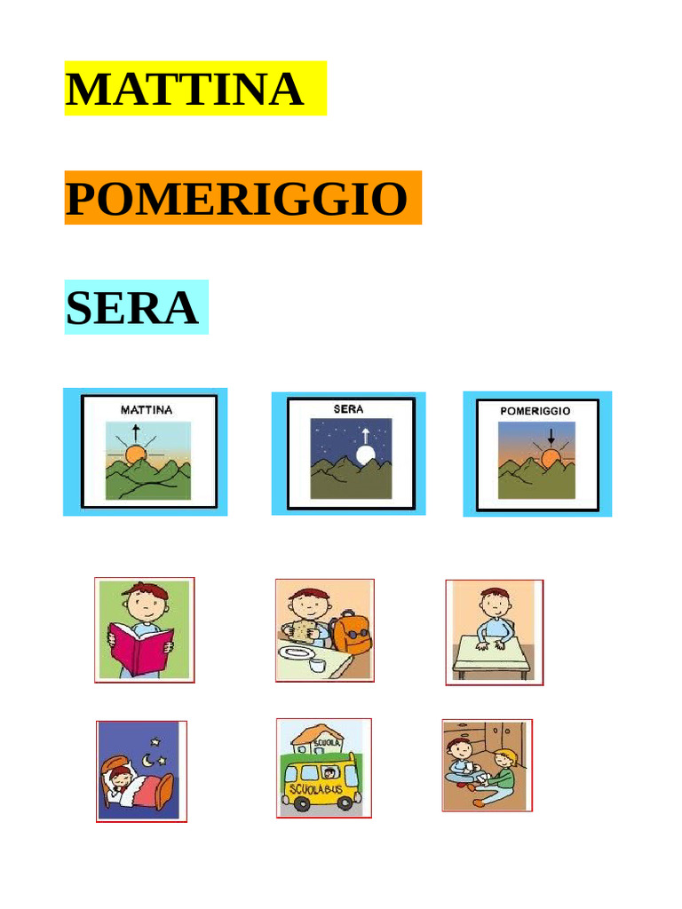 mattina, pomeriggio, sera | PDF