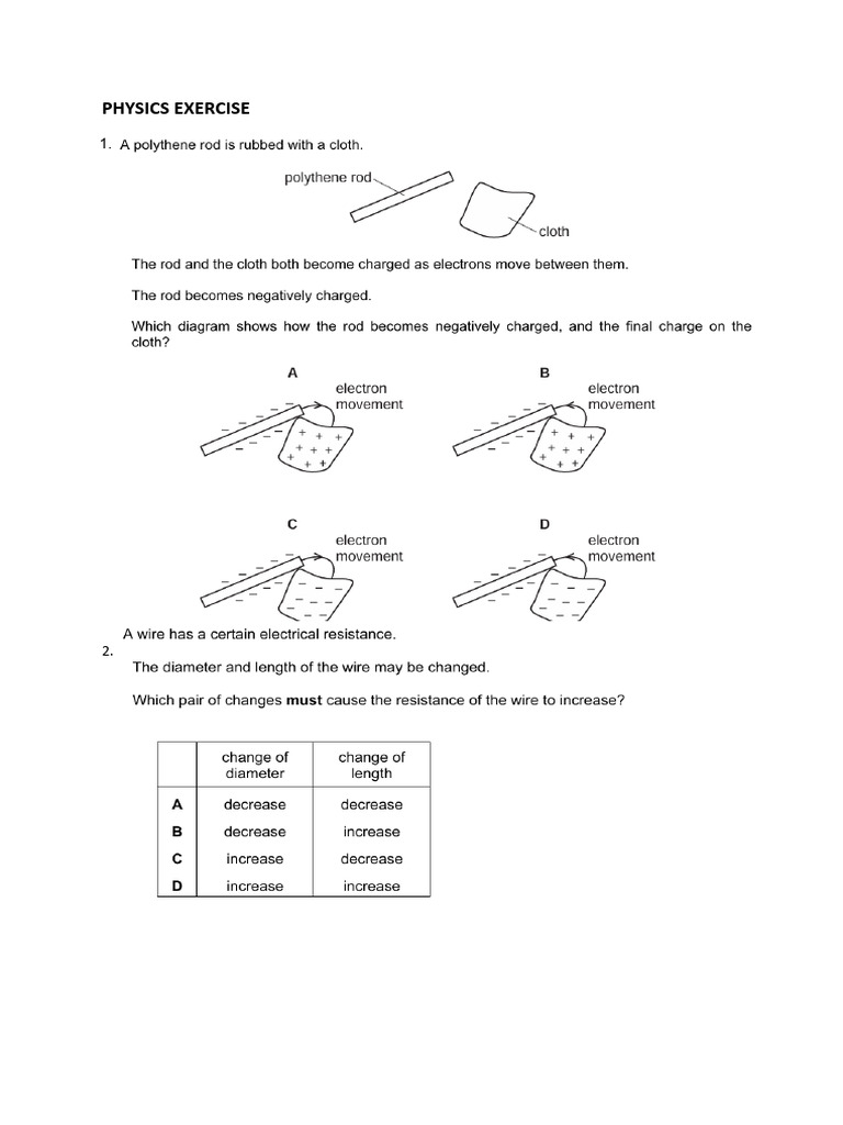 Physics Exercise | PDF