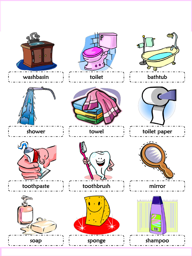 bathroom esl picture dictionary for kids | PDF