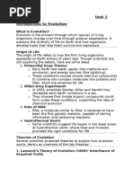 Notes On Evolution | PDF