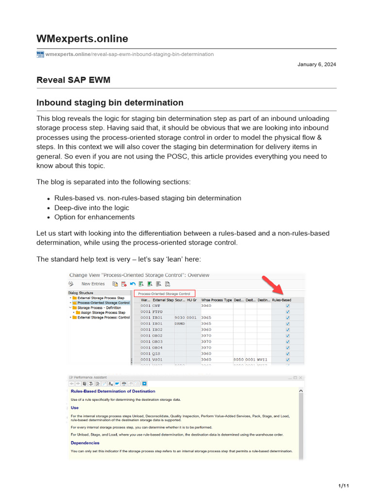SAP EWM Inbound Staging Guide | PDF | Computing | Computer Programming