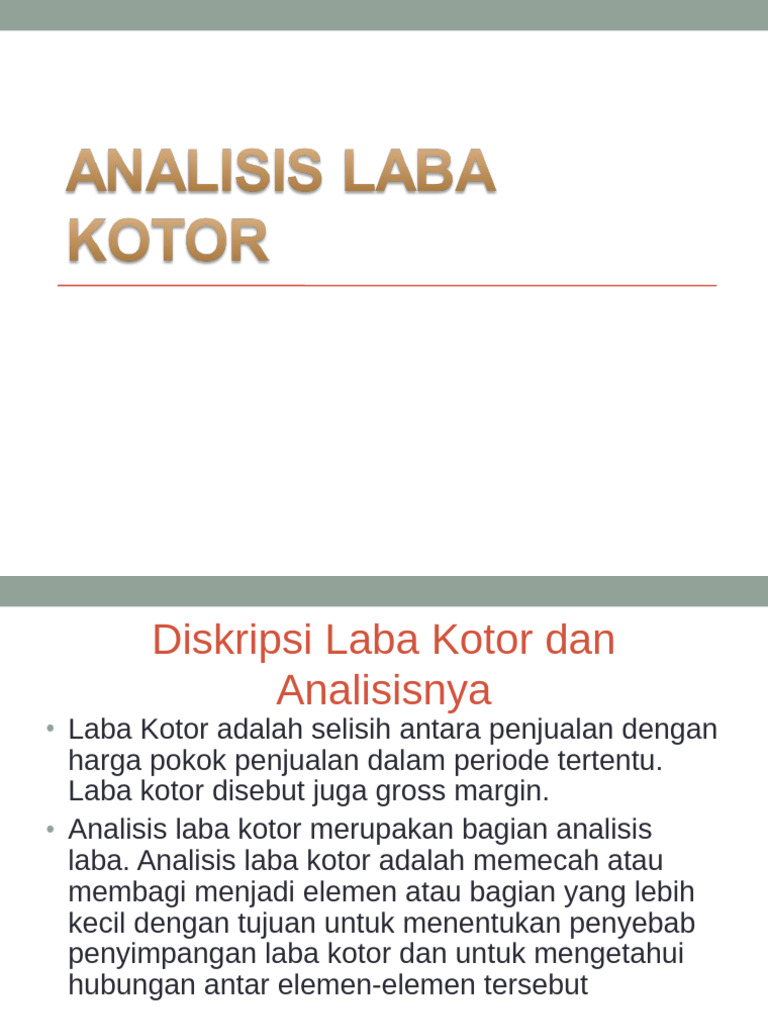 12. Analisis Laba Kotor | PDF