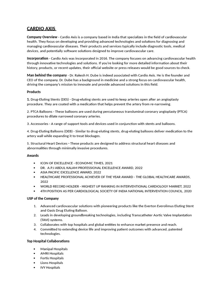 Cardio Axis | PDF | Percutaneous Coronary Intervention | Angiology