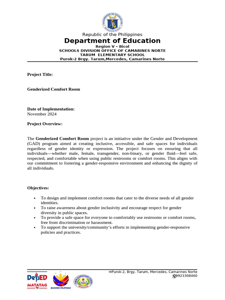 Accomplishment Report GAD | PDF | Gender | Gender Studies