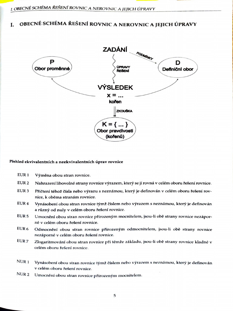 Lineární Rovnice | PDF