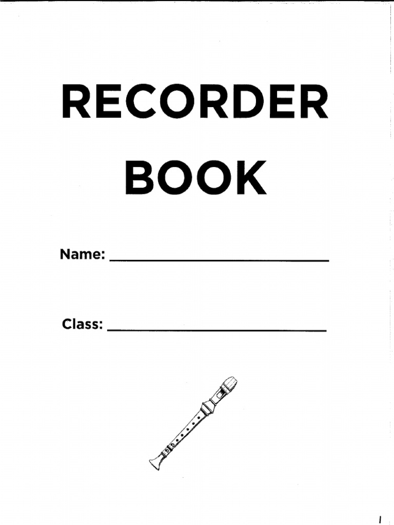Recorder Booklet | PDF