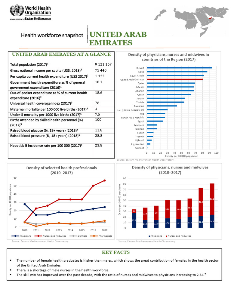 Health Workforce Snapshot UNITED ARAB EMIRATES | PDF | Health Human ...