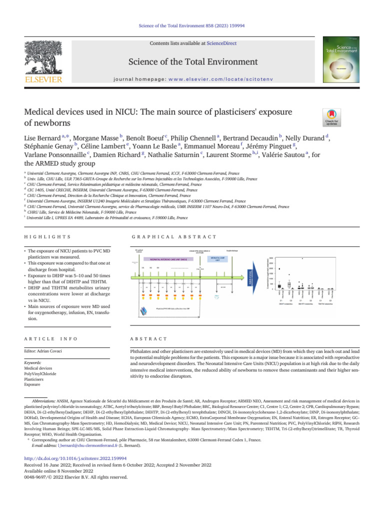 NICU Medical Devices and Plasticiser Risks | PDF | Polyvinyl Chloride ...
