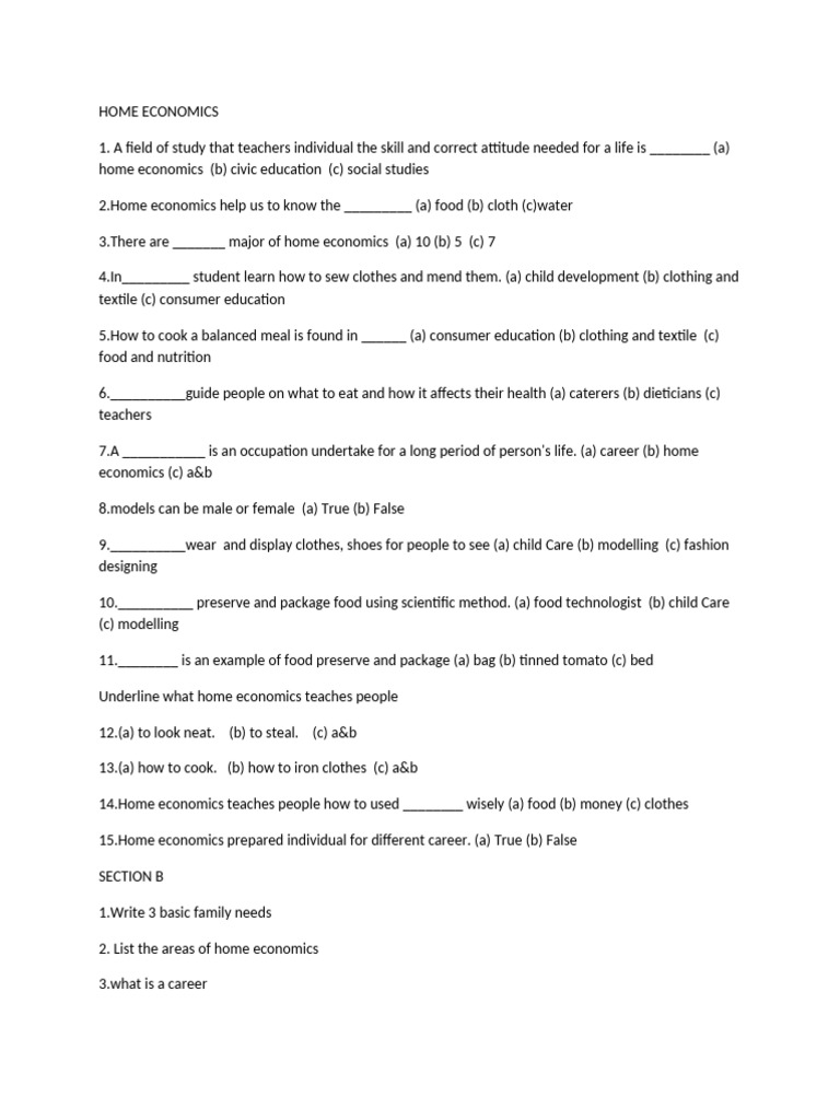 Home Economics-Wps Office | PDF