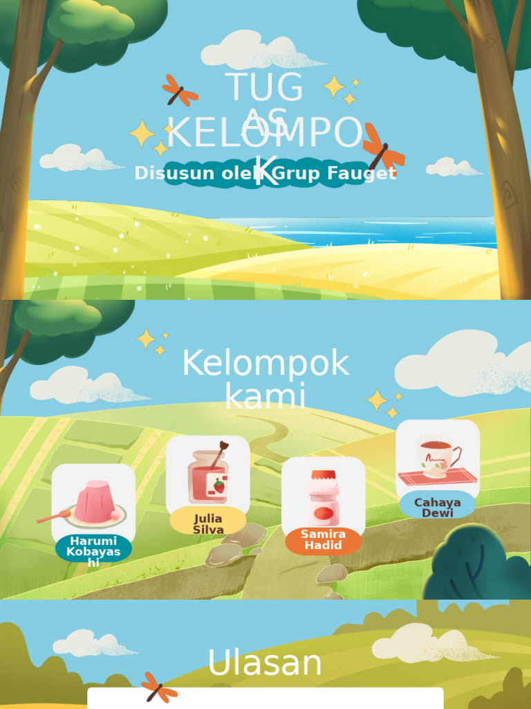 Biru Hijau Imut Ceria Tugas Presentasi Kelompok | PDF