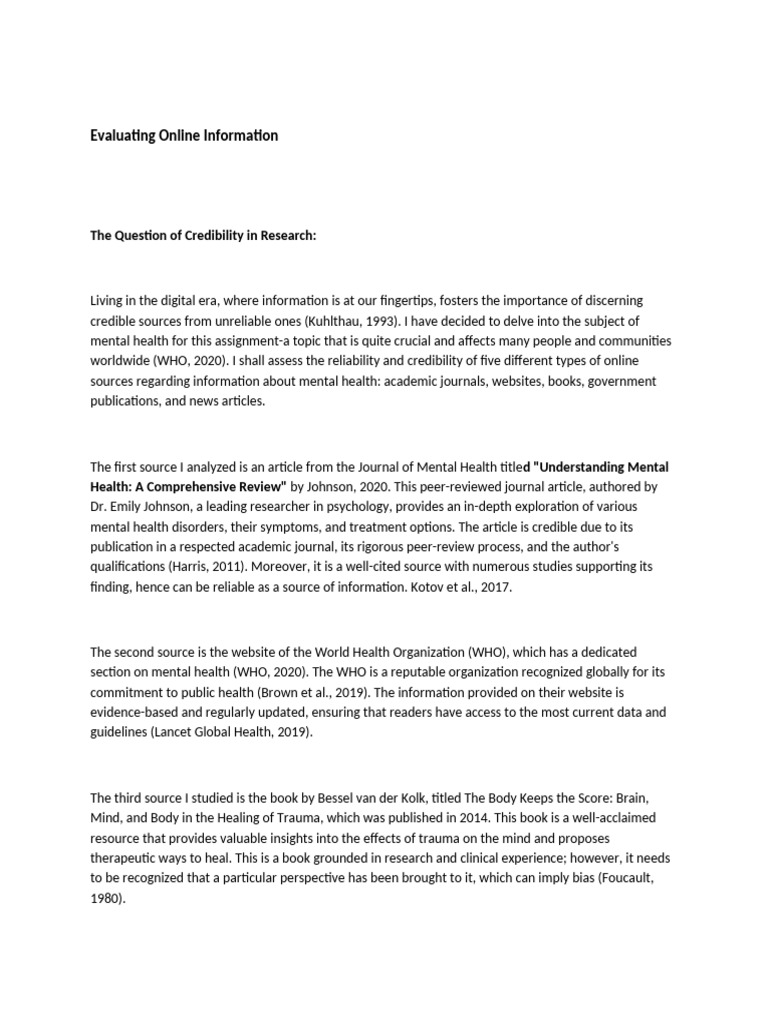 English Composition Assignment Activity Unit 1 | PDF | Mental Health | Psychology