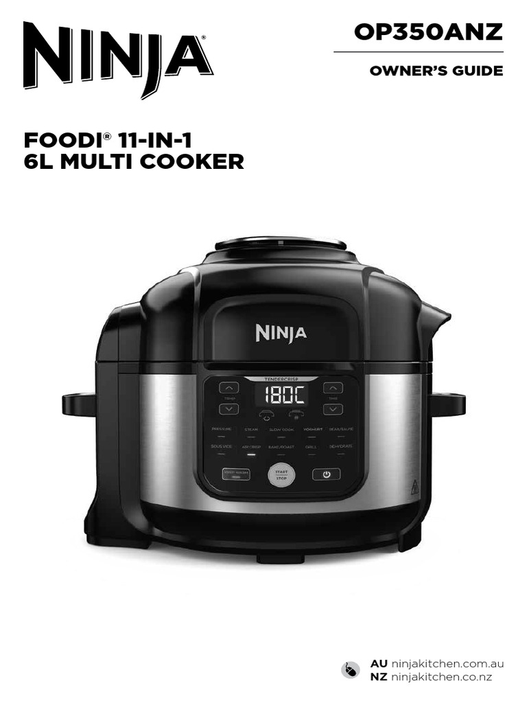 Ninja OP350 ANZ Cookbook Recipe's | PDF | Pressure Cooking | Home