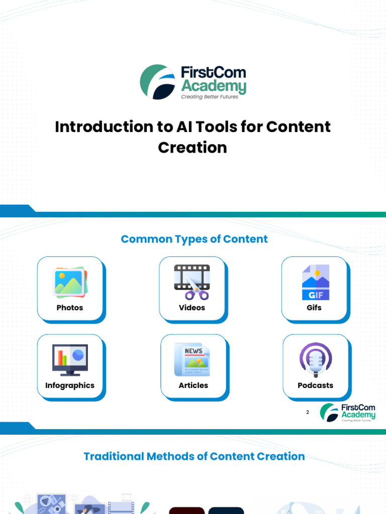 Introduction To AI Tools For Content Creation | PDF | Artificial Intelligence | Intelligence (AI ...