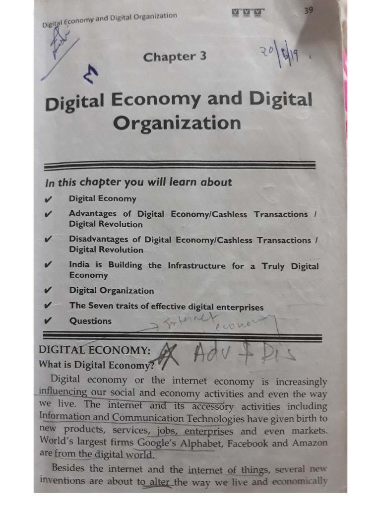 ITIM-Chp 3 Digital Economy | PDF