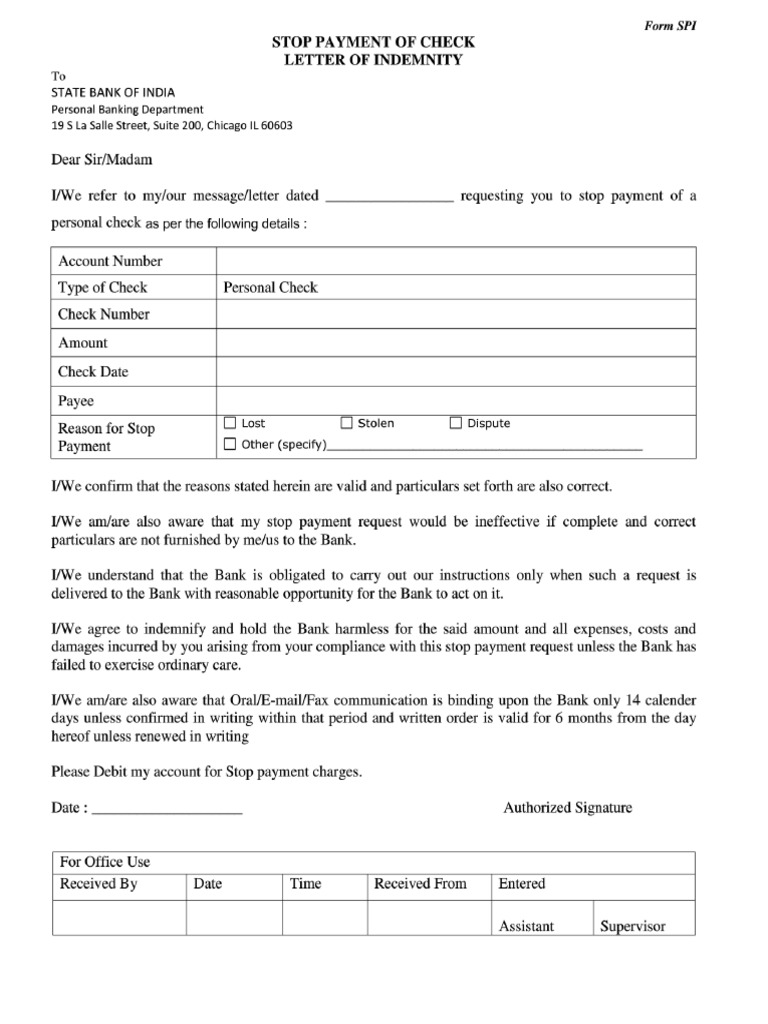 Form - Spi Check | PDF