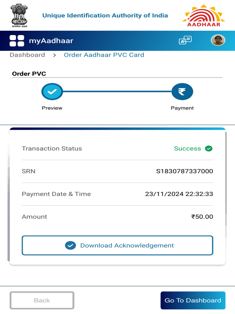 MyAadhaar - Unique Identification Authority of India Government of ...