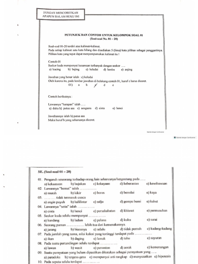 Soal Psikotest (DGM) | PDF