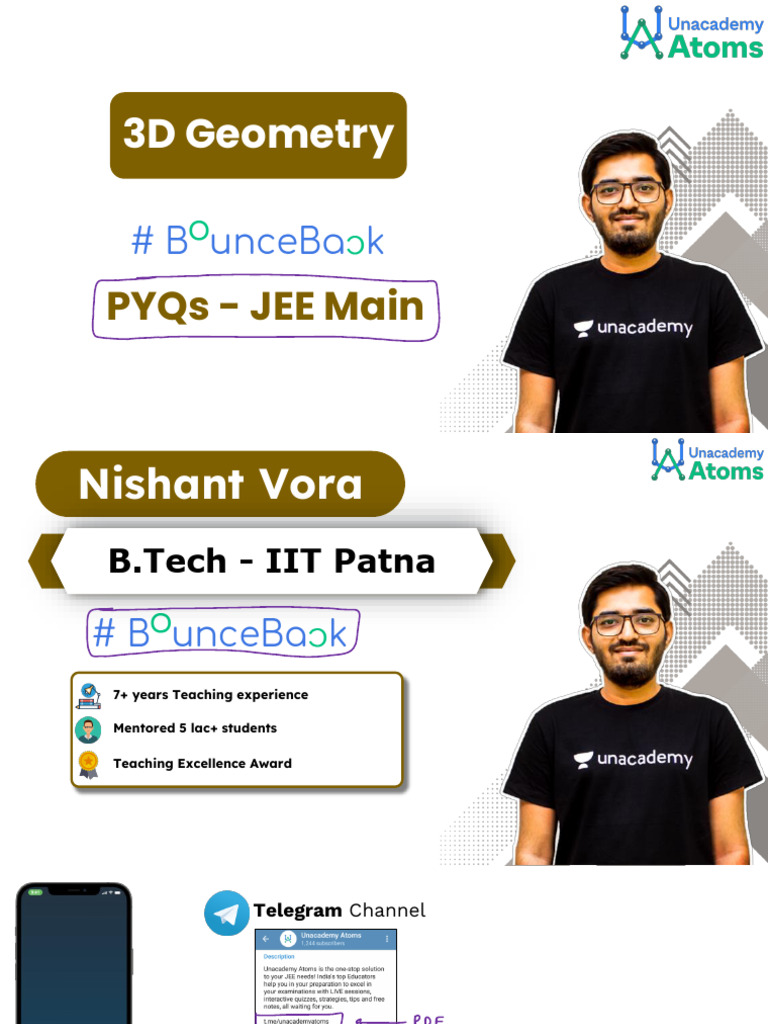3D Geometry JEE Main PYQs 2 | PDF | Classical Geometry | Geometry